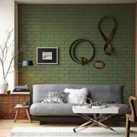 Decorar a casa com uma parede sem reboco (tijolo aparente)